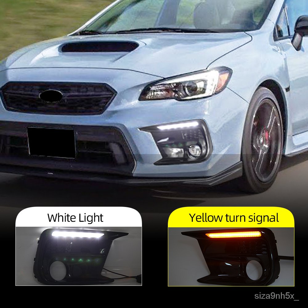 2PCS Sequential Turn Signal Fog Lamp bezel Car LED DRL Daytime Running ...