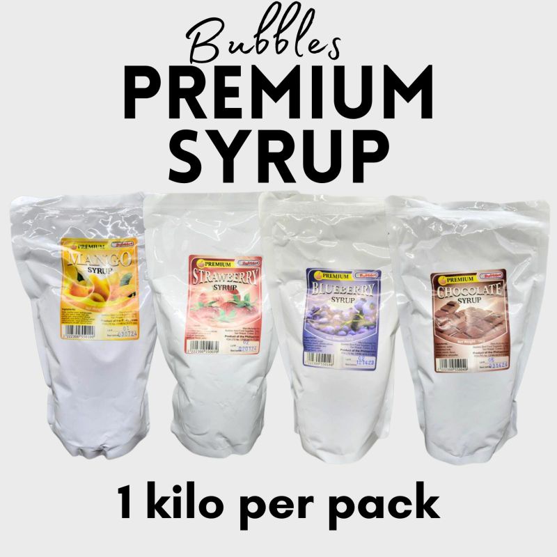 Bubbles Premuim Flavoring Syrups 1Kilo Caramel Chocolate Strawberry Blueberry Mango Ube | Shopee ...