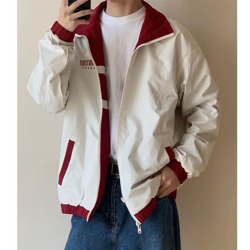 [READY Stock] Double-Sided Jacket Retro Niche Double-Sided Contrast ...