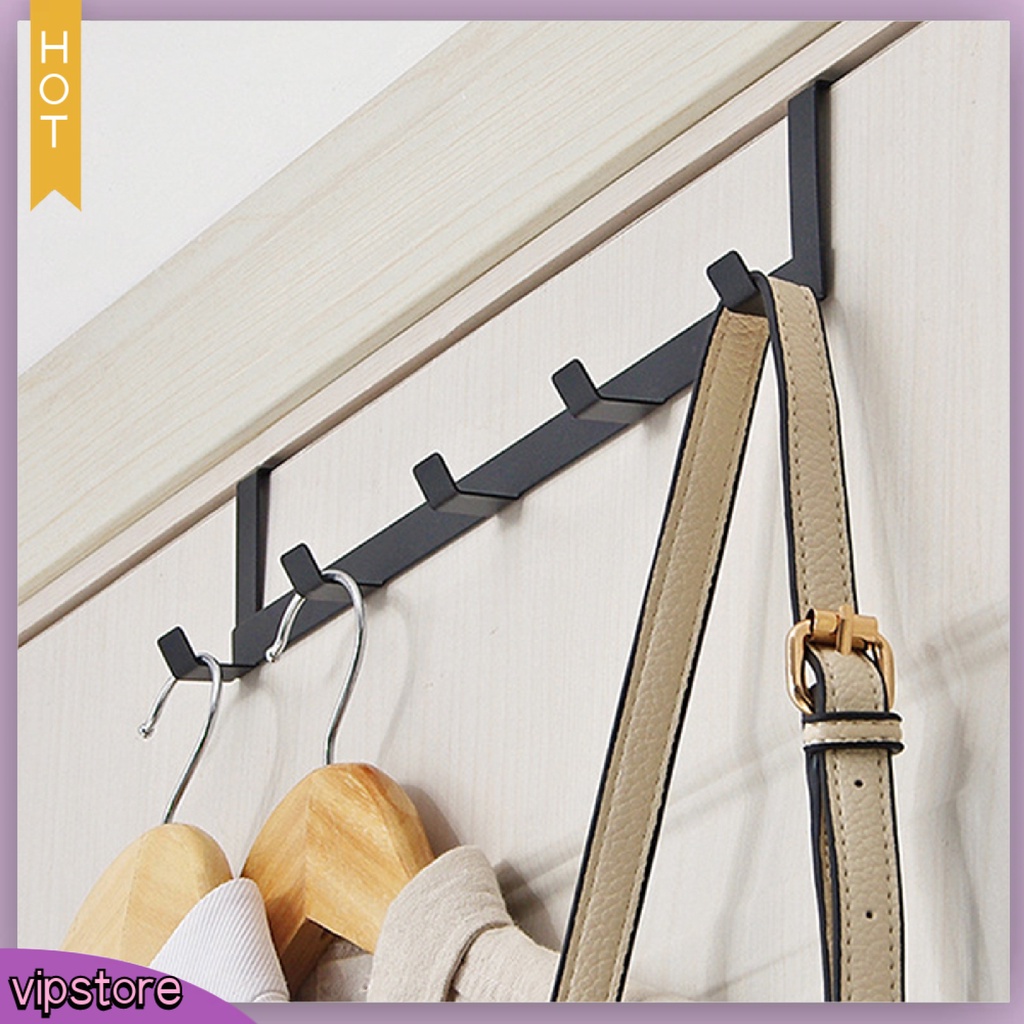 [VIP] Metal 5-hook Dorm Closet Wardrobe Door Back Hat Clothes Rack ...
