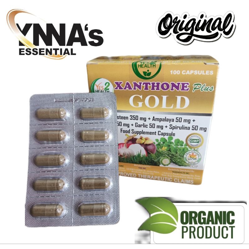 Xanthone Plus GOLD capsules (10caps/Pad) | Shopee Philippines