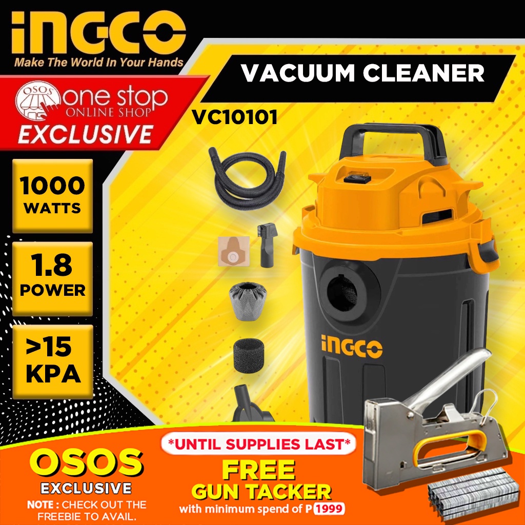 INGCO Vacuum Cleaner 1000watts VC10101 •OSOS• | Shopee Philippines