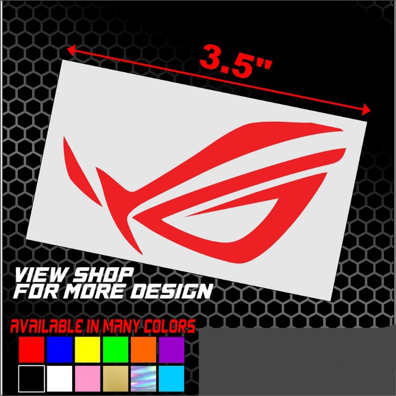 rog logo sticker laminated waterproof | Shopee Philippines
