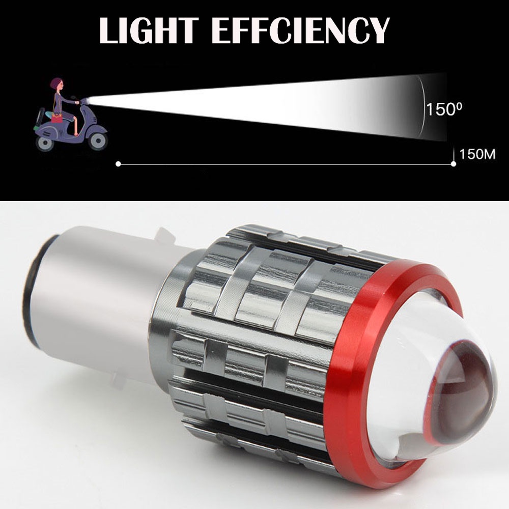1 Pieces H6 BA20D LED Motorcycle Headlight 3570 Chips High Low Beam ...