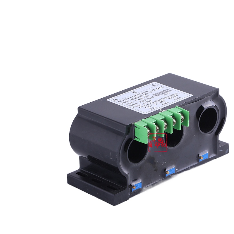 Three-phase AC current transmitter sensor 4-20mA perforated mutual ...