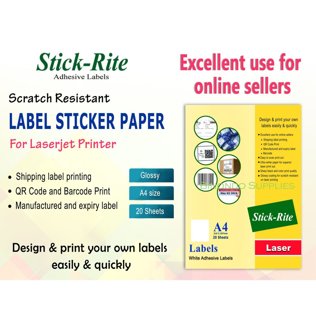 Stick-Rite Waybill Sticker Paper Online Seller Glossy Photo Sticker ...