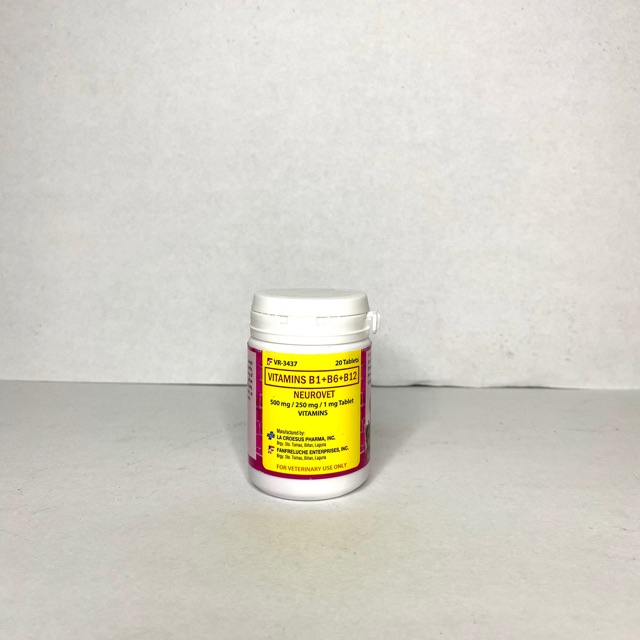 Neurovet Vitamins 20tabs ( B1 B6 B12 ) | Shopee Philippines