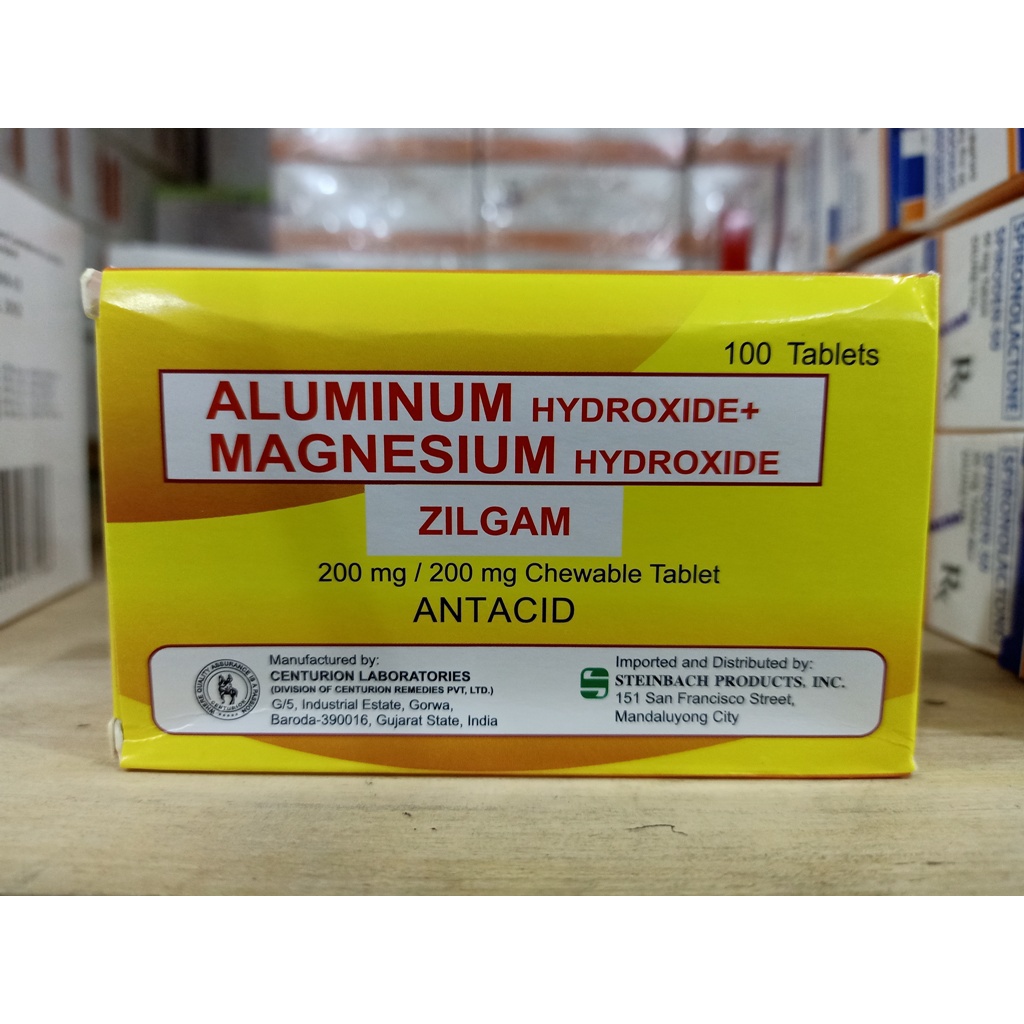 ☫Aluminum + Magnesium 200mg/200mg Chewable Tablet - Zilgam 100's ...