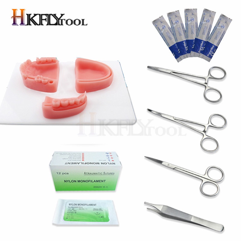 Dental practice kit, Oral model, Swaged needle, Training instrument kit ...