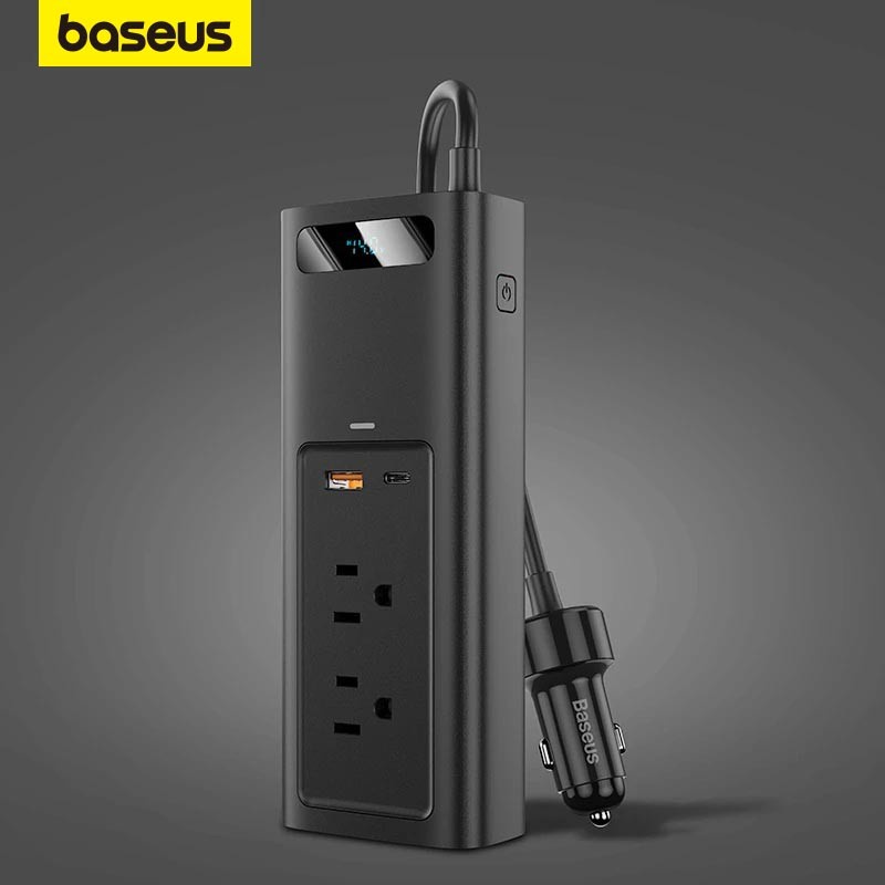 Baseus Auto Power Car Inversor 12V DC to 110V AC 150W With Type C Fast ...
