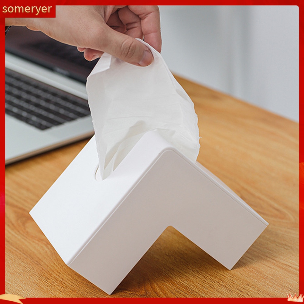 [someryer] Nordic Right Angle Desktop Napkin Paper Storage Case Tissue ...