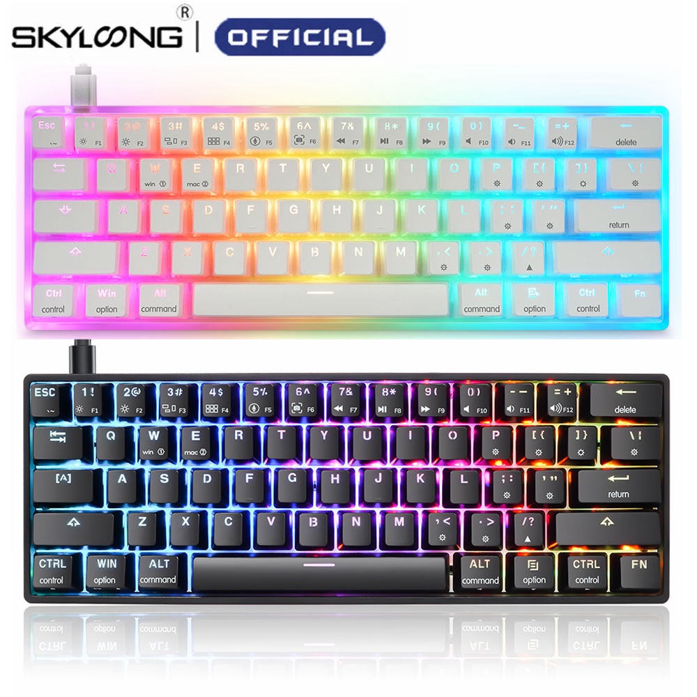 SKYLOONG GK61 Mechanical Keyboard 60% SK61 Optical Hot Swappable RGB ...
