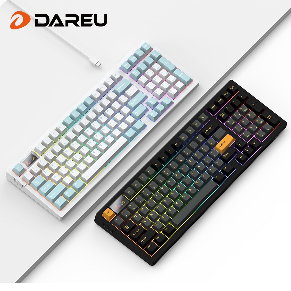 RGB ♤☃DAREU Mechanical Wireless Keyboard TFT Display Hotswap Tri-mode ...