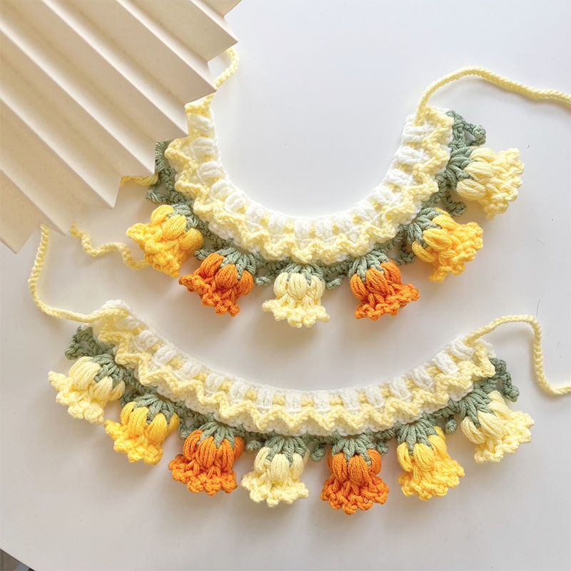 Wholesale Low Price Cat Dog ins Style Knitted Bib Collar Pet Saliva ...