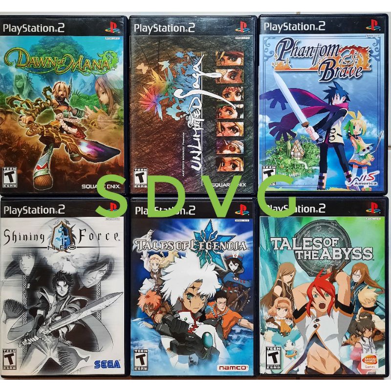 PS2 Phantom Brave•Unlimited Saga•Tales of the Abyss•Tales of Legendia ...