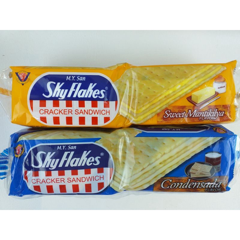 ┇Skyflakes Cracker Sandwich Condensada/Sweet Mantikilya & Tsokolate ...