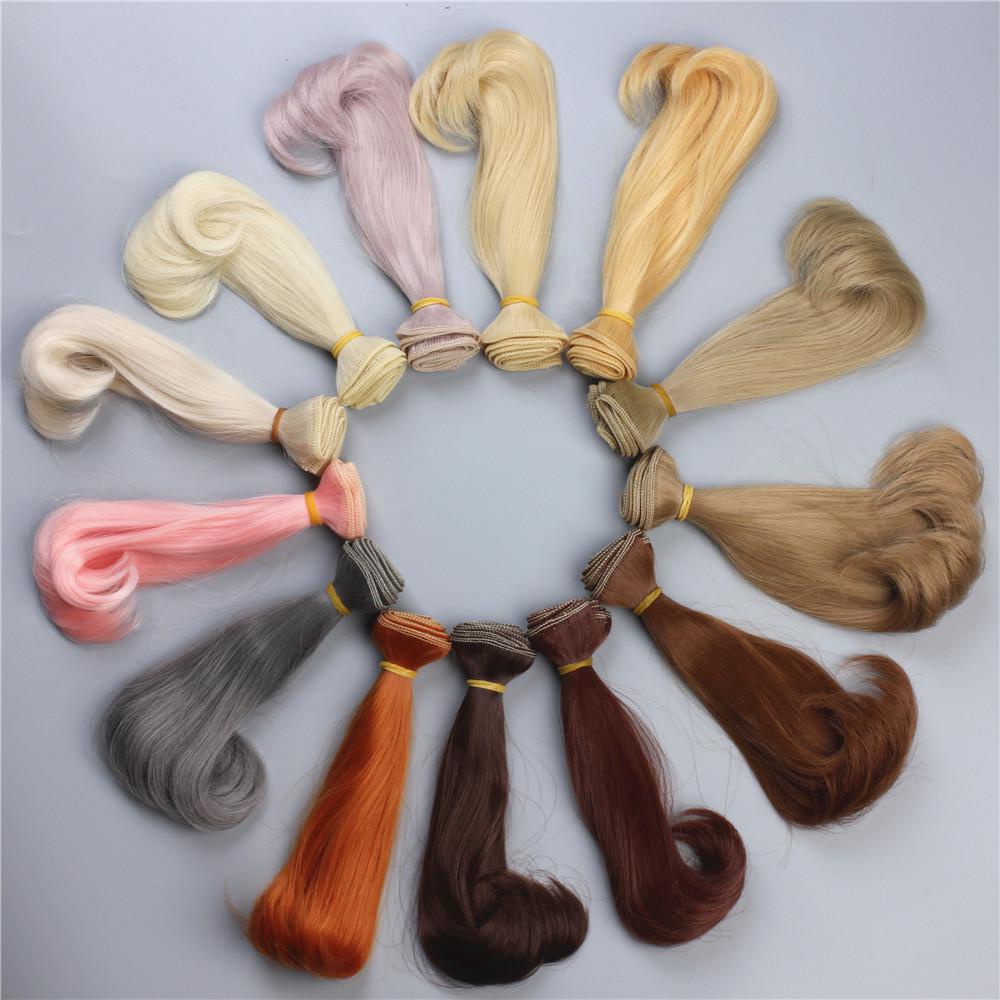 New Accessories for Dolls Wig Hair Pure Multicolour Wavy Tress 15cm ...