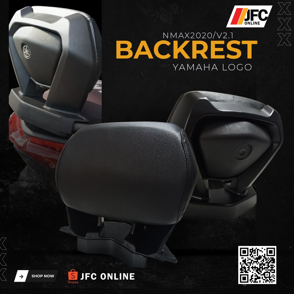 NMAX V1/2020 BACK REST - V1/V2/V2.1 Heavy Duty Alloy Yamaha Logo ...