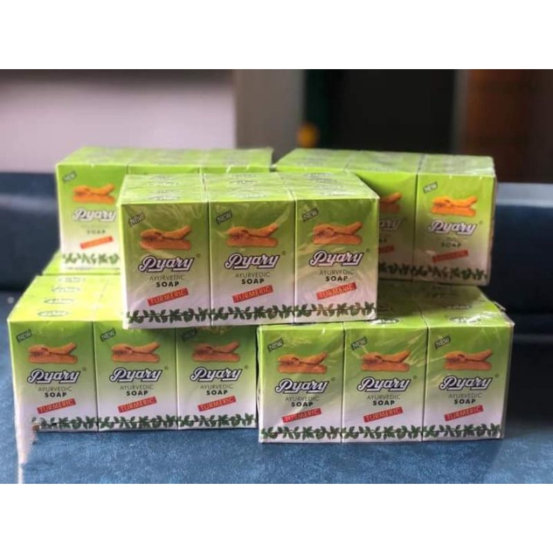 1 PACK(12pcs x 75g) PYARY TURMERIC SOAP AUTHENTIC ORIGINAL FROM UAE ...