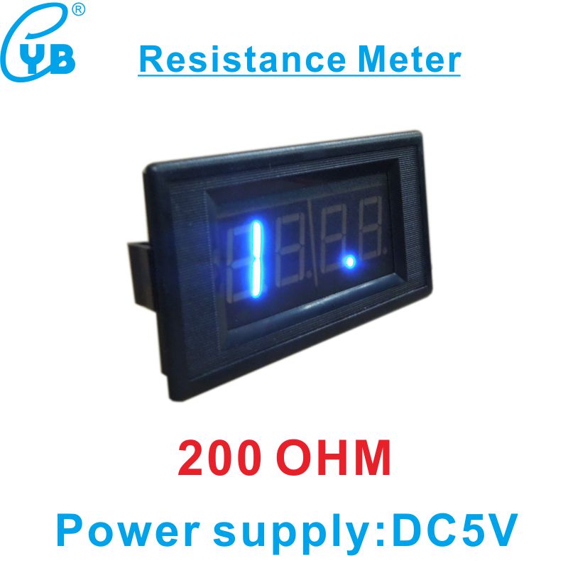 LED Digital Ohm Meter 200 OHM Resistance Meter Supply Voltage DC 5V ...