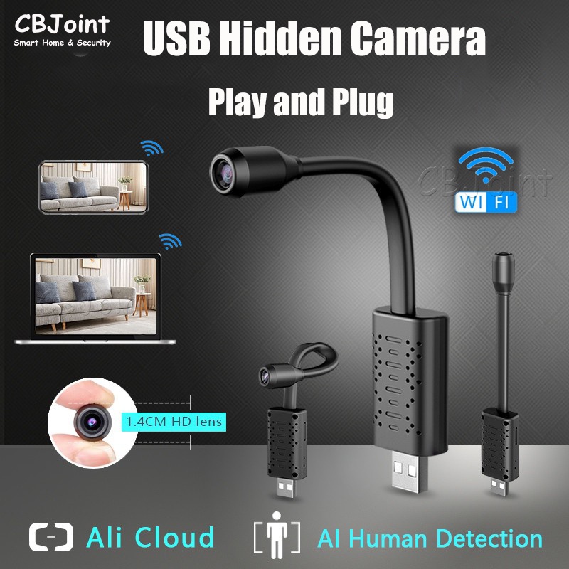 №CBJoint Spy Camera Hidden Night Vision Mini WIFI IP Camera V380 Secret ...