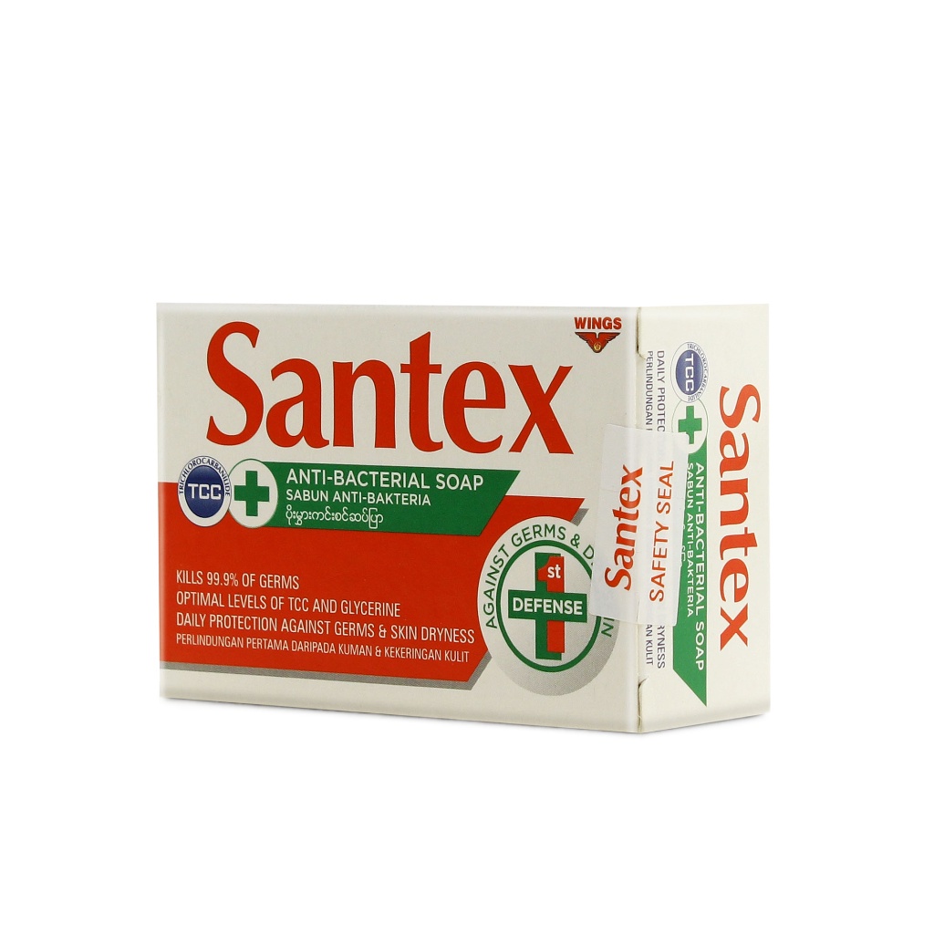 ♤WISHGATE Santex Antibacterial Bar Soap (Original) Red 80g | Shopee Philippines