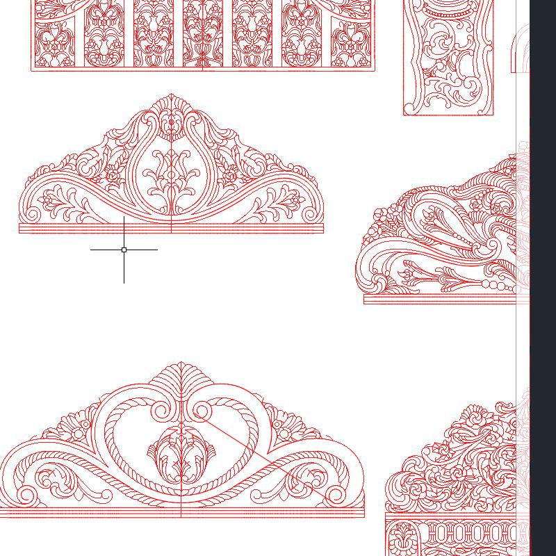 CNC Router Engrave Woodworking 1000 pcs Bed Board Design Drawings 2D ...