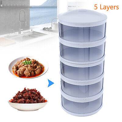 APPLE 5-Layer Stackable Dustproof Round Food Cover Box Delicatessen ...