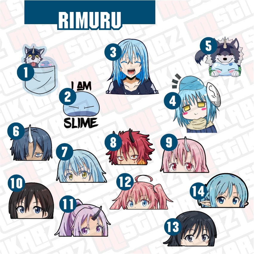 Rimuru Peeker Chibi Vinyl Waterproof Sticker | Shopee Philippines