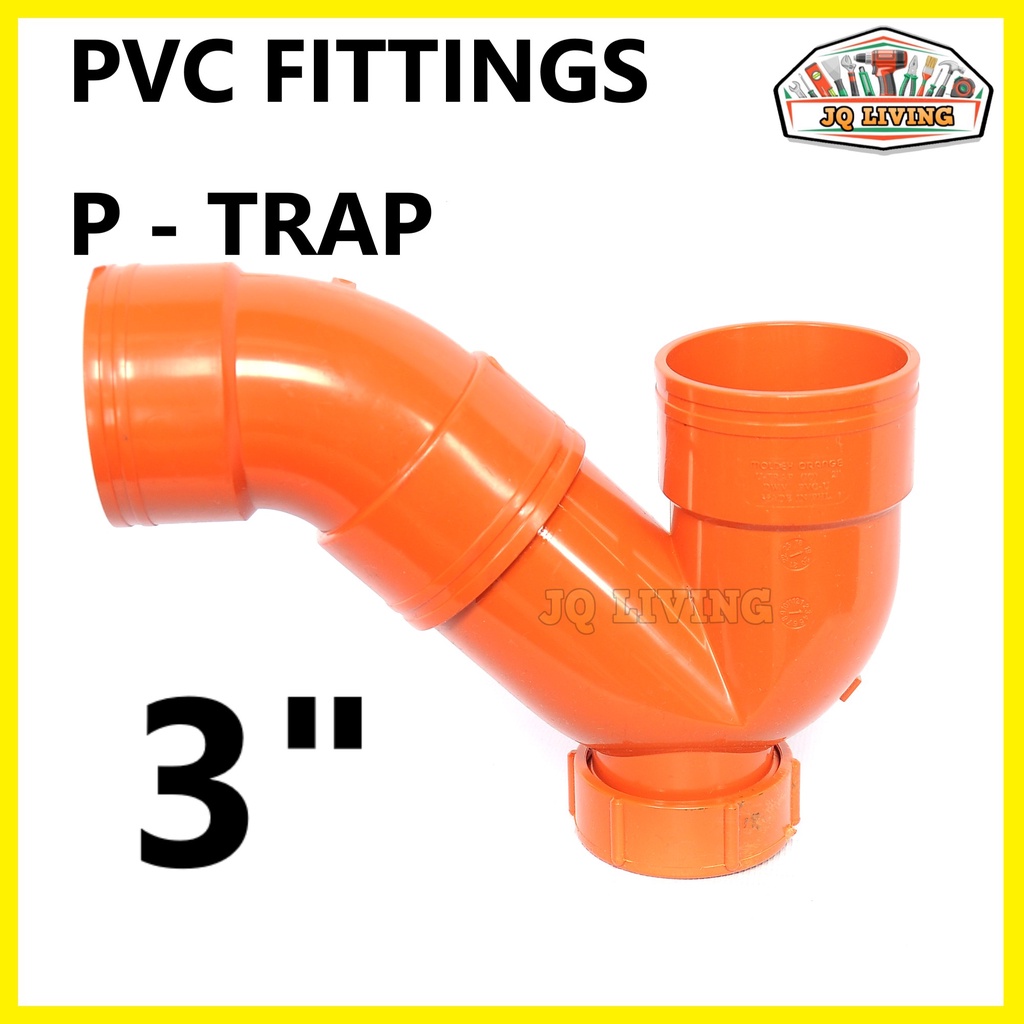 PVC Fittings P-Trap Orange 3" For Plumbing Needs Kitchen Sink And ...