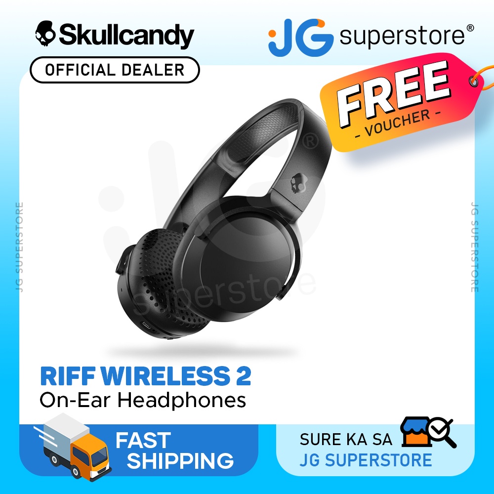 Skullcandy Riff Wireless 2 On-Ear Bluetooth Foldable Headphones with 34 ...