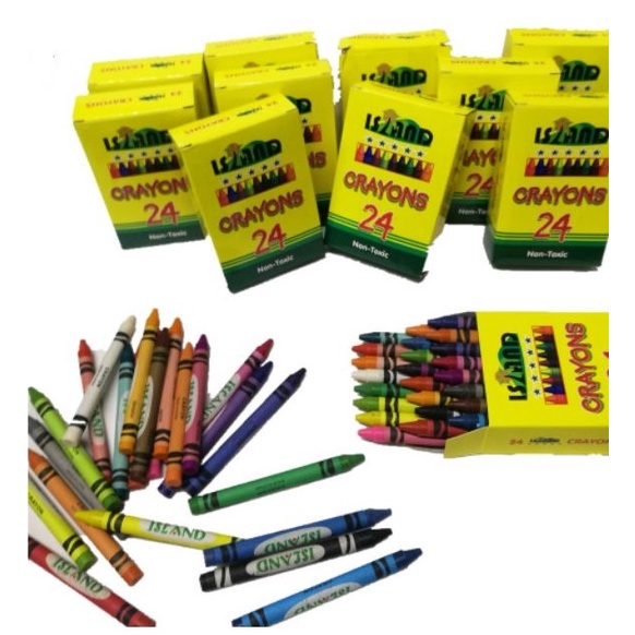 KST 8 / 12 / 16 / 24-Color Non-Toxic Island Crayons Arts Crafts ...
