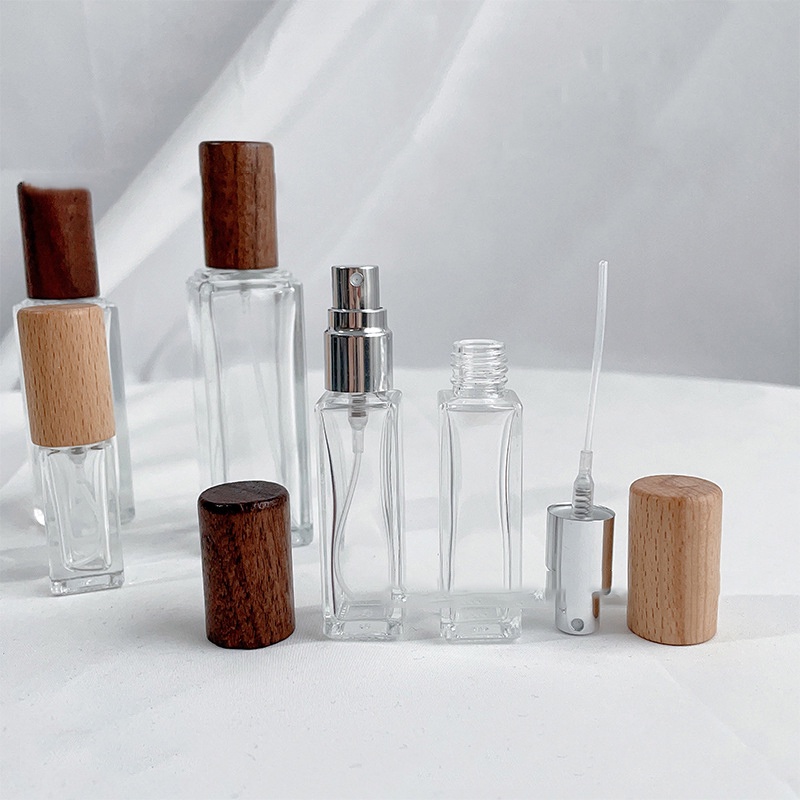 Beech Lid Perfume Sample Split Bottle 5/10/20/30ml Portable Glass Spray ...