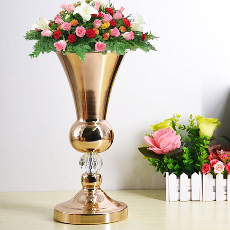 9CUN Floor/Tabletop/Flowers Vase Metal Wedding Flower Vase/Stand Table ...