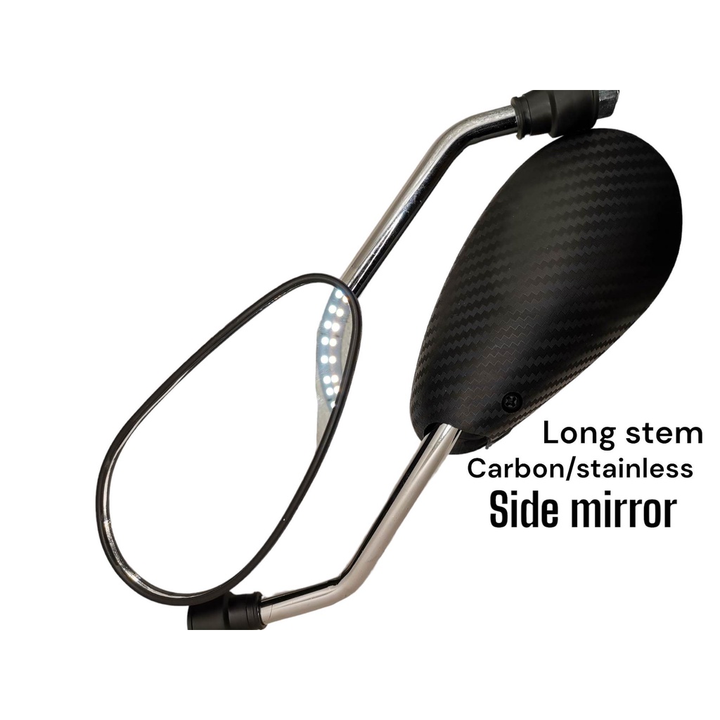 Suzuki Smash 115 Disc-Mags | Carbon Side Mirror Long Stem Stainless ...