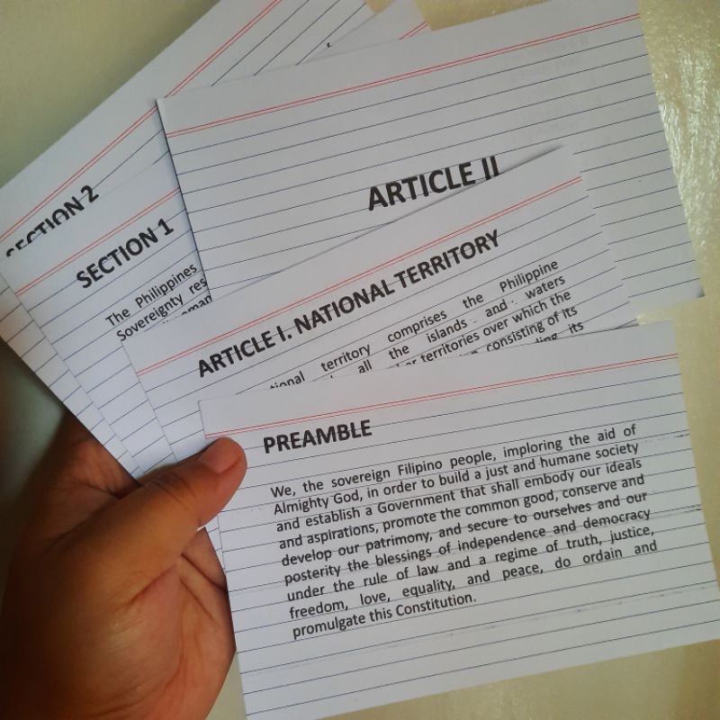 CODAL FLASHCARDS!! (PHILIPPINE CONSTITUTION) | Shopee Philippines