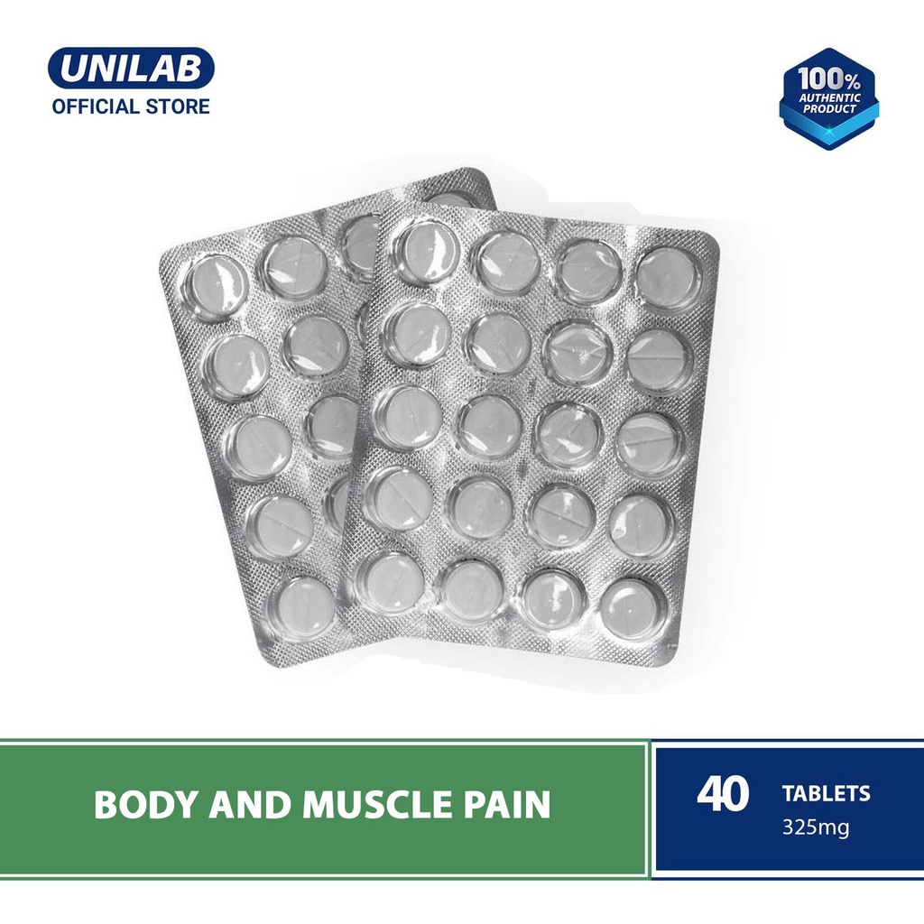 United Home Unilab Muskelax 40 Tablets Ibuprofen + Paracetamol | Shopee ...