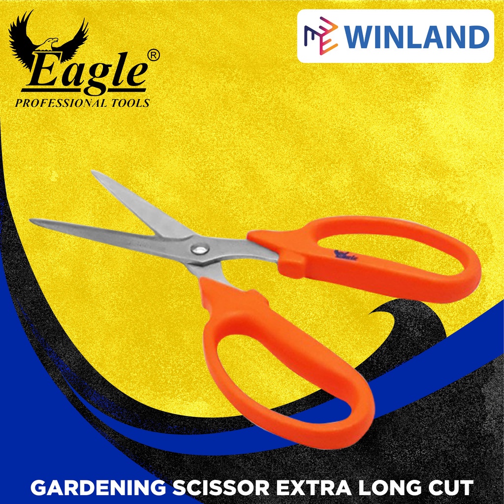 Eagle Tools by Winland Stainless Steel Gardening Scissor Extra Long Cut ...