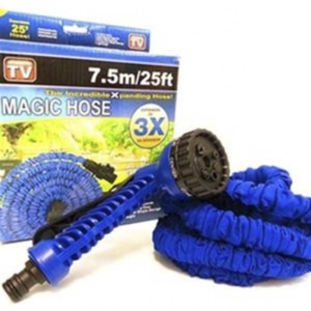 ┋MAGIC HOSE EXPANDABLE FLEXIBLE HOSE UP TO 25FT WITH PLASTIC SPRAY GUN ...