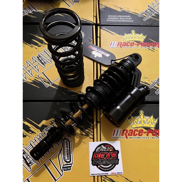RACEPOWER REAR SHOCK ORIGINAL GAS TANK DOUBLE ADJUSTABLE CLICK 125/150 ...