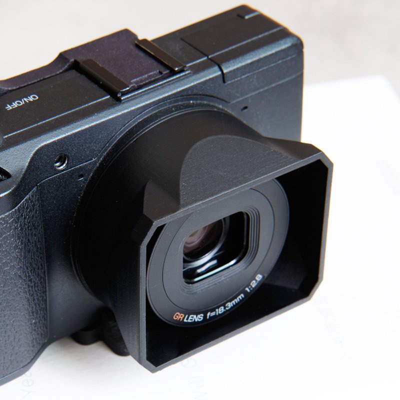 Classical retro rectangle lens hood RicohGR3 No dark corner installable ...