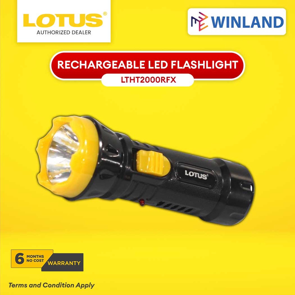 Lotus by Winland 5W Rechargeable Flashlight LED LTHT2000RFX | Shopee ...