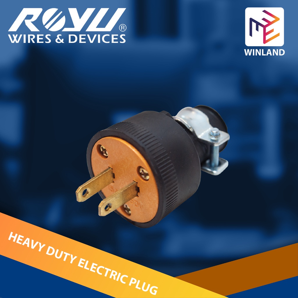 ROYU by Winland Electrical Heavy Duty Rubber Plug 15A REDPL202 | Shopee ...