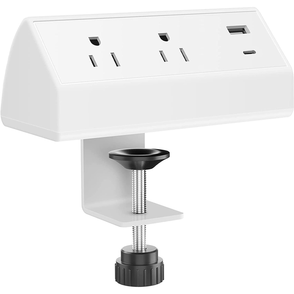 Desk Clamp Mount US Power Strip Surge Protector Electrical Outlet Strip ...