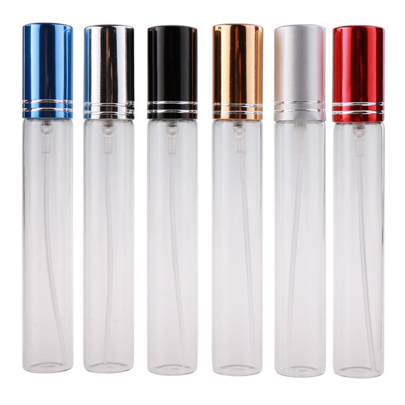 15ml clear glass perfume aluminum cap portable makeup water spray vial ...