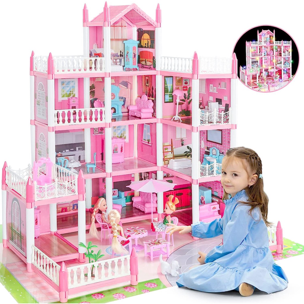 WANHUA doll houses wood diy big wooden gaby doll house for girls ...