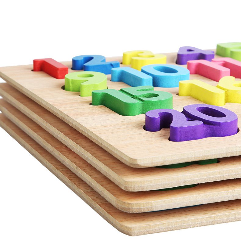 Educational Cognitive ABC Alphabet Number Puzzle Learning Board Wooden ...