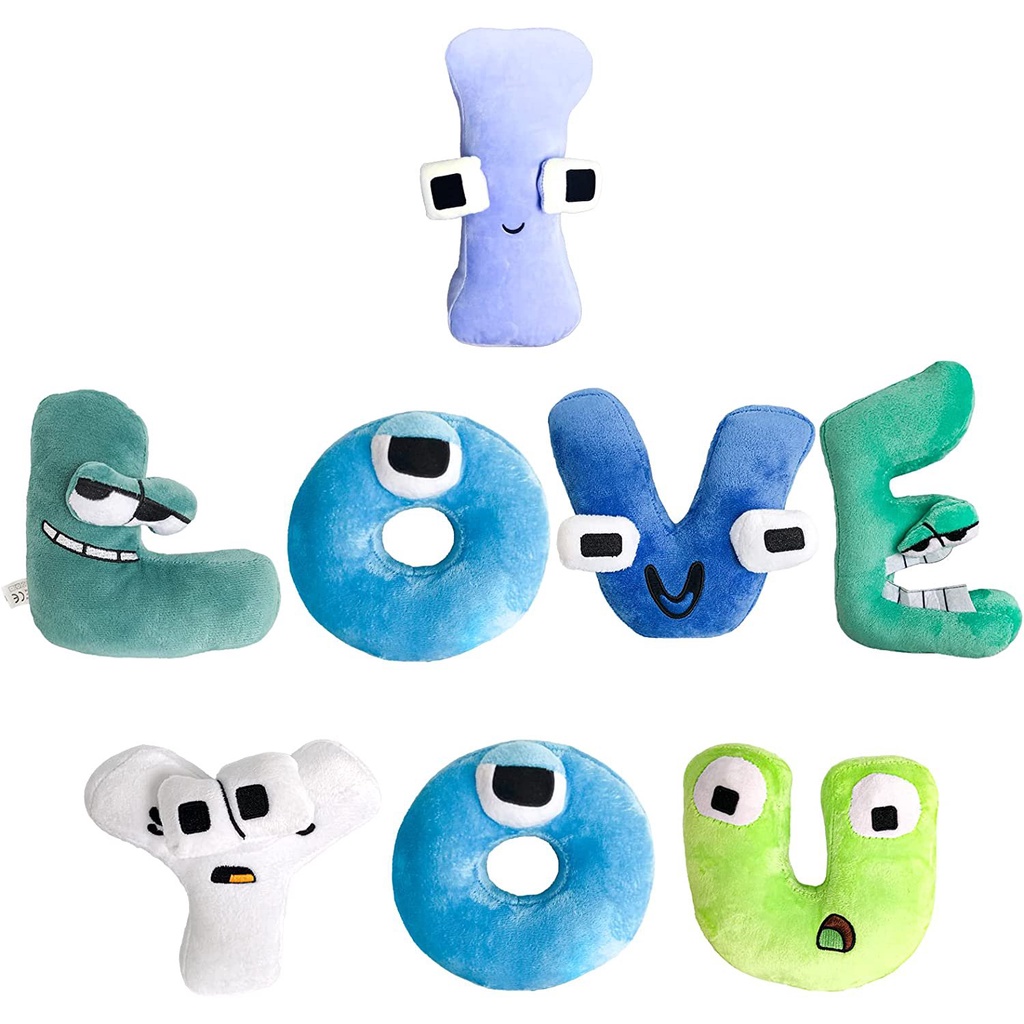 26 Style Alphabet Lore Plush Anime Doll 26 English Letters Stuffed Toys ...