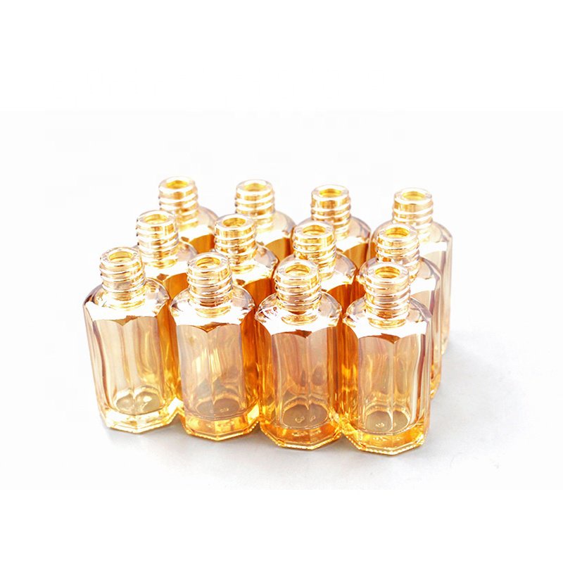 Mini Perfume Bottles Empty Glass 3 ML Octagonal Bead Clear Art Crystal ...