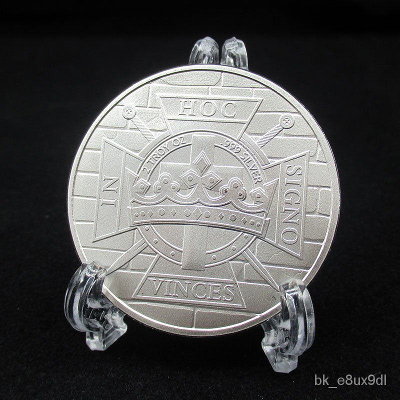 European Knights Templar Crusader Meatal Coins Silver Souvenir Art Coin ...